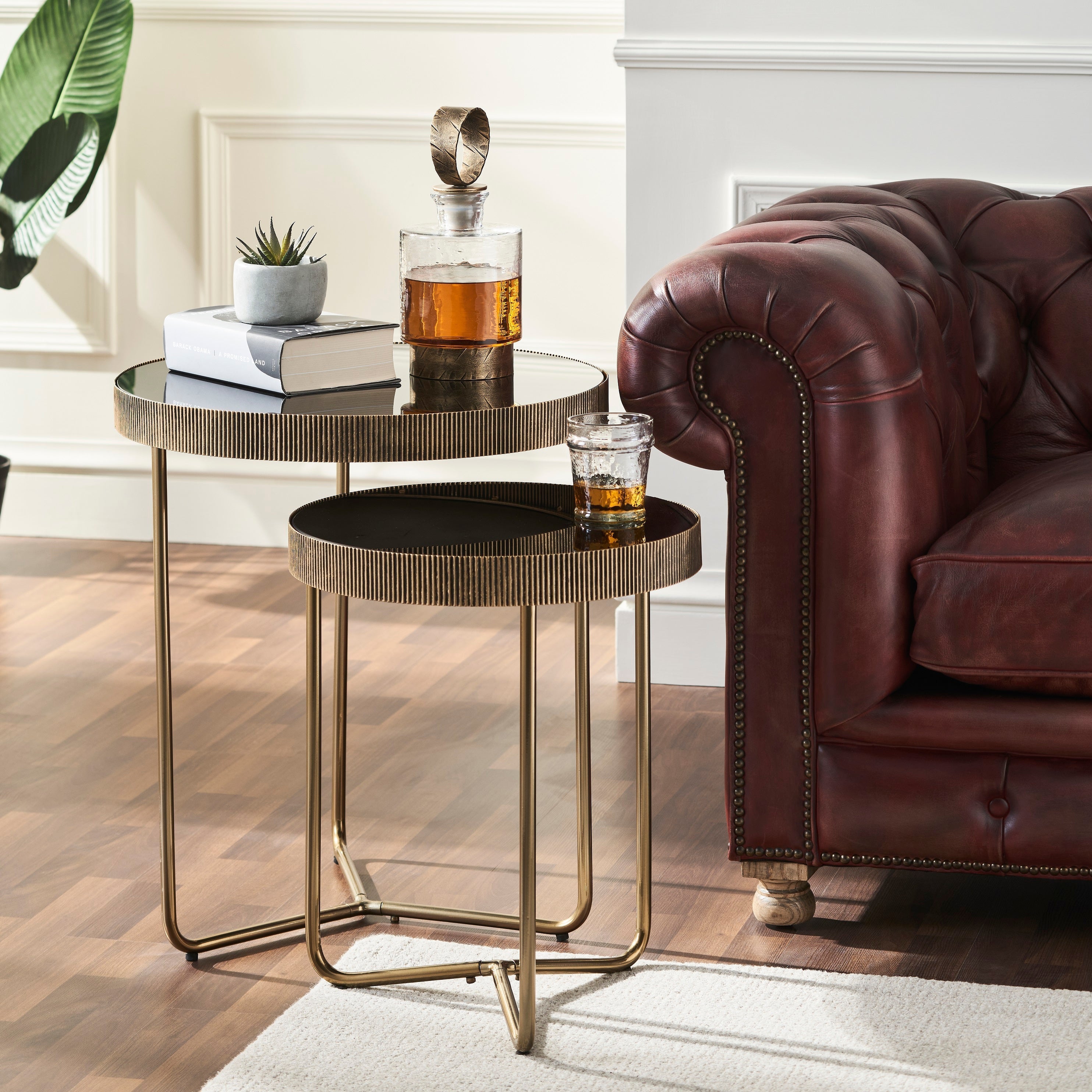 BUY RENOVATION FACTORY | DAUMIER END TABLE- SET OF 2 GOLD – Renovation ...